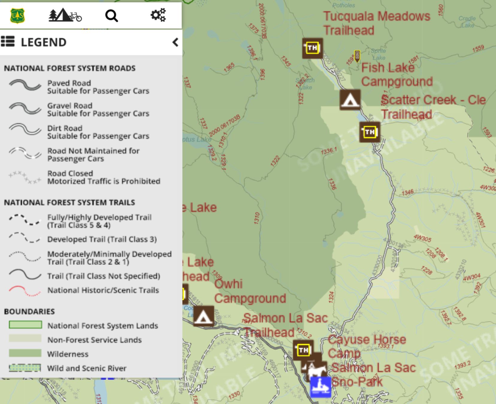 Cathedral Rock, Deception Pass, Trail Creek, Paddy-Go-Easy Pass ...